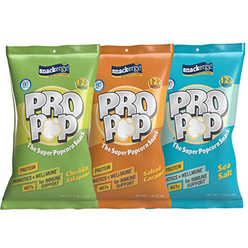 PRO POP Protein Popcorn Snack, Variety Pack - 12g Protein, GanadenBC30 ...