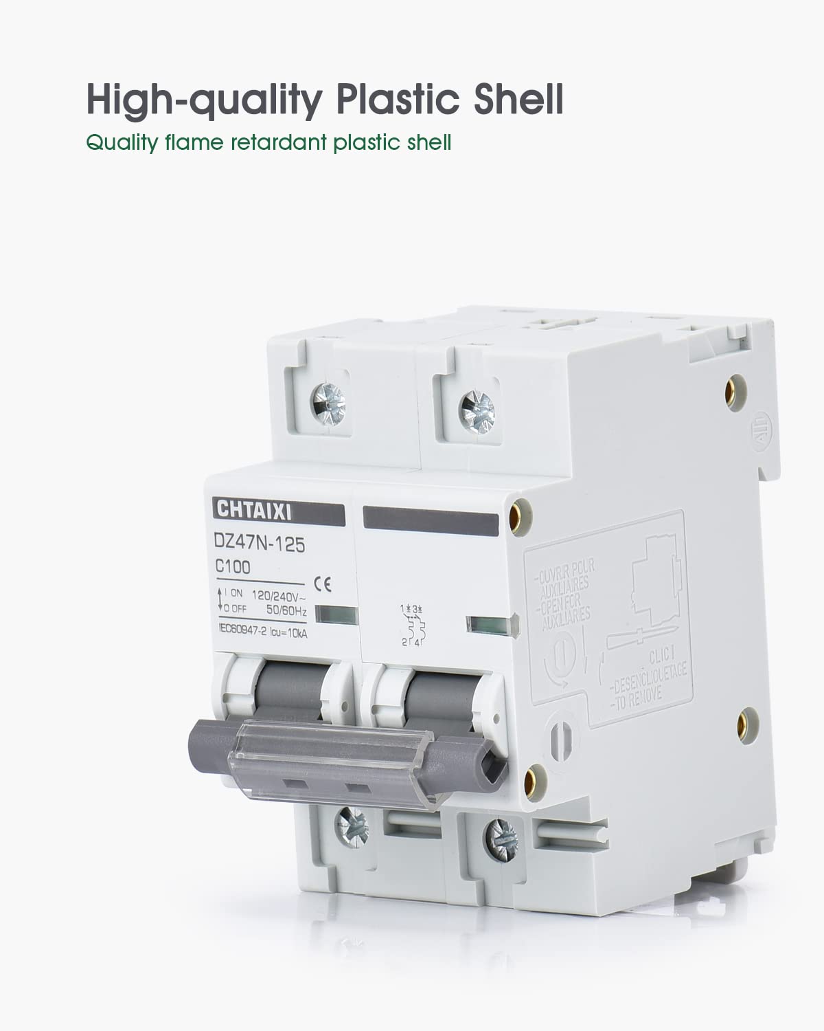 Mua AC Miniature Circuit Breaker, 125 Amp 120V/240V 2 Pole DIN Rail Mount Circuit Breaker ...