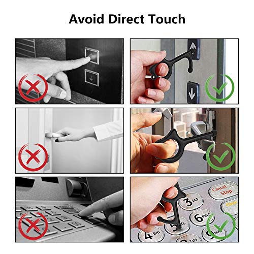 No Touch Door Opener Tool with Stylus Tips EDC Touchless Keychain ...