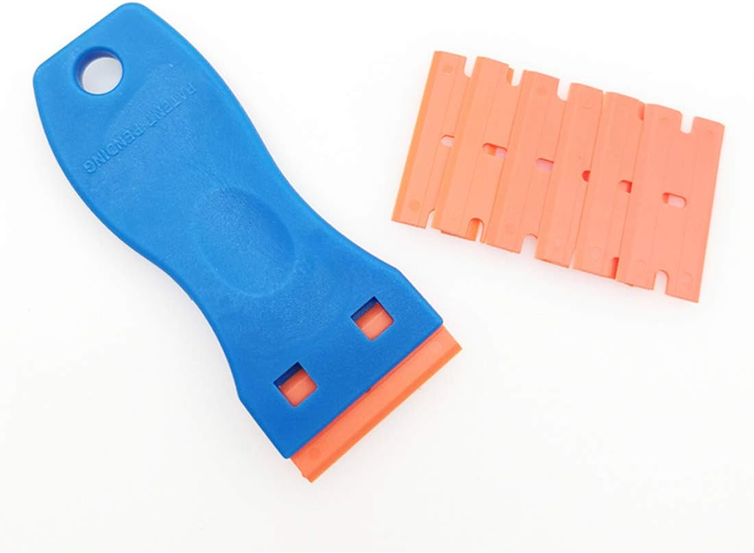 Plastic Razor Scrapers,6PCS Plastic Razor Scraper Blades: Amazon.co.uk ...