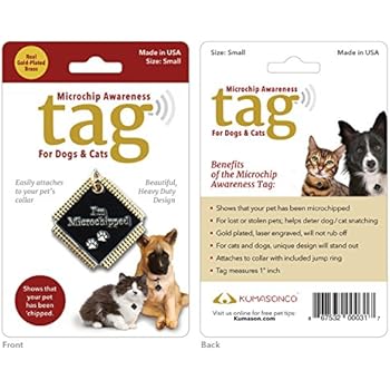 Amazon.com : Microchip Alert Dog Pet ID Tag for Dogs and Cats - Dog Tag ...