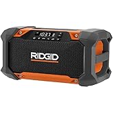 Amazon.com: RIDGID 18V Hybrid Jobsite Radio with Bluetooth Technology ...