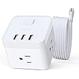 Amazon.com: BULL Power Strip with USB,Power Cube with 3 AC Outlets and ...