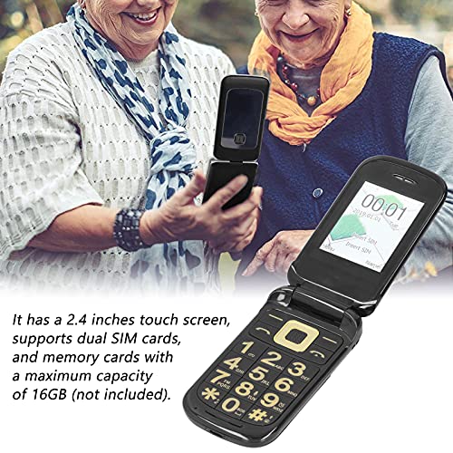 Yoidesu Unlocked Senior Flip Cell Phone,2G Easy to Use Big Button Phone for Seniors,2.4 Inches ...