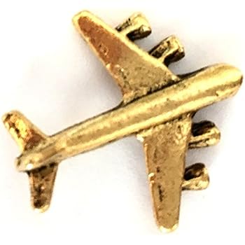Amazon.com : AIRPLANE Push Pins, Antique Gold T-503AG, set of 15 ...
