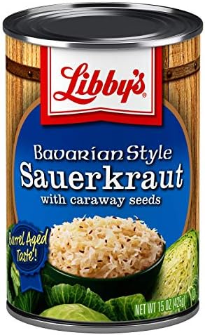 Libby's Bavarian Style Sauerkraut with Caraway Seeds| Classic Barrel Aged Taste | Mildly Tart ...