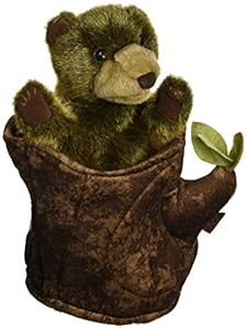 Amazon.com: Folkmanis Bear in Tree Stump Hand Puppet: Toys & Games