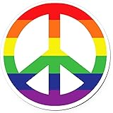Amazon.com: Imagine This Peace Car Magnet Sign, Rainbow, 41/2-Inch by 4 ...