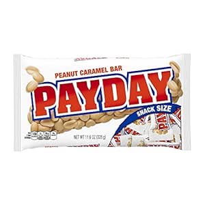 Amazon.com : PayDay Snack Size Candy Bars, 11.6-Ounce Bags (Pack of 12 ...
