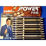 Amazon.com: 10 Cello POWER Fine Ball Point Pen Blue (pack of 10 Pens ...