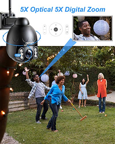 [Updated 5X Optical Zoom] PTZ Security Surveillance Cameras, Outdoor ...