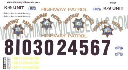Amazon.com: #1801 1/18 CHP California Highway Patrol Police Decals ...
