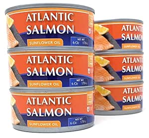 Amazon.com: Lafken Atlantic Salmon Chunks – Boneless Skinless Canned ...