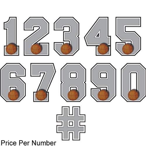 Wall Number 5 Basketball Jersey Numbers Varsity Uniform Vinyl Sticker ...