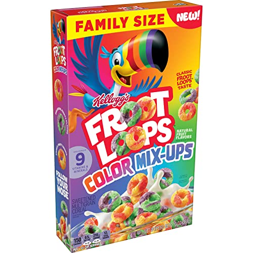 Kellogg’s Froot Loops Color Mixups Breakfast Cereal, Fruit Flavored ...