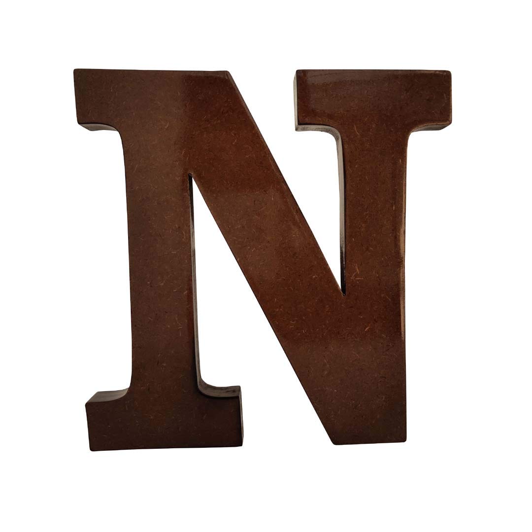 SMARTCAREWOOD Wooden N Letter- English Upper Case Alphabets Cutouts for ...