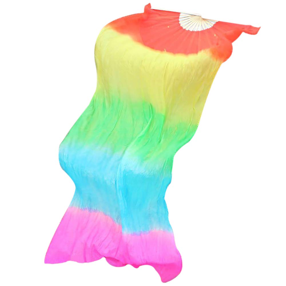 Mua WEISIPU Hand-Made Faux Silk Belly Dance Fan Veils - Bamboo Long ...