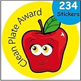 144 Lunch Time Awards 30mm Children's Reward Stickers for Teachers or ...