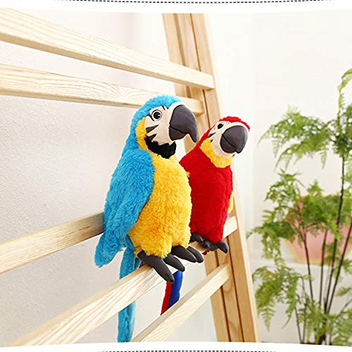 Macaw Parrot Plush, Blue Bird Stuffed Animal Plush Toy Doll Gifts for ...