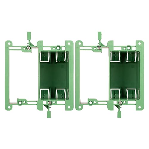 Syunko 2 Gang Old Work Electrical Outlet Box, Single 14 Cubic inch Wall ...