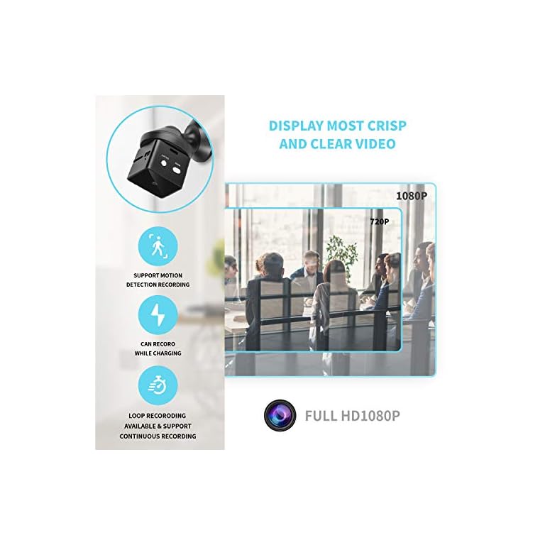 Mini Cube Spy Hidden Camera Full HD 1080P with Motion Detection, Metal ...