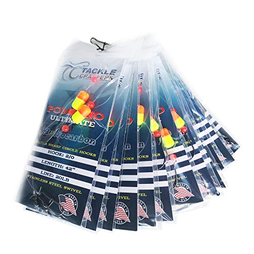 Pompano Ultimate Surf Fishing Rig Fluorocarbon Fishing Leaders Circle ...