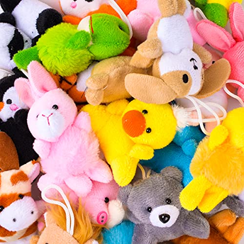 AMUTOY 24 Pack Mini Animal Plush Toy Assortment,Assorted Style Small ...