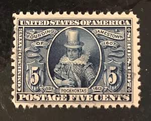 Amazon.com: POCAHONTAS ~ Jamestown #330 Single 5¢ US Postage Stamp ...