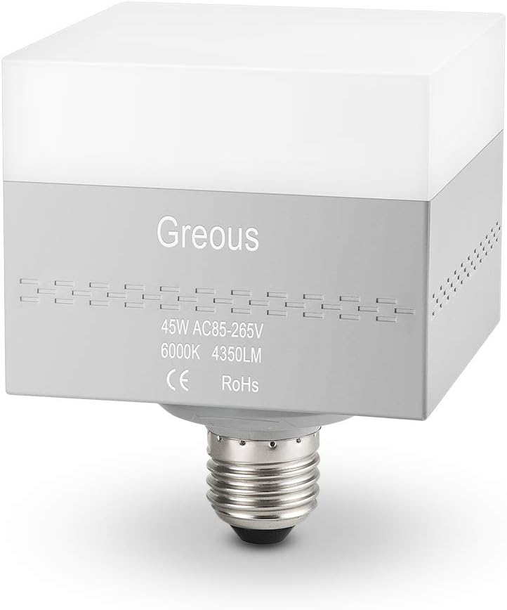 Greous 45W LED Square Light Bulbs (300W Equivalent), 4350 Lumen, 6000K ...