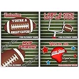 Amazon.com: Box of 32 Football Game Valentine Cards 8 Different Designs ...