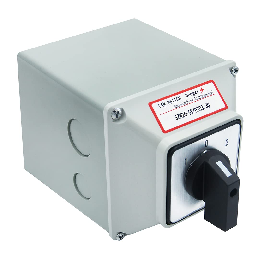 KEYMOO 63A Rotary Changeover Switch with Exterior Box,660V 3 Position 3 ...