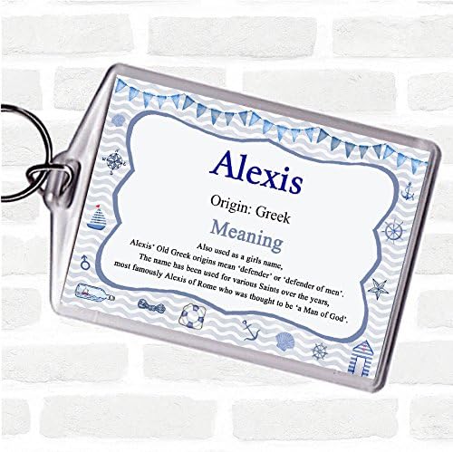 Alexis Name Meaning Bag Tag Keychain Keyring Nautical: Amazon.co.uk ...