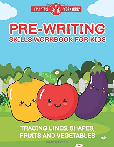 Pre-Writing Skills Workbook For Kids. Tracing Lines, Shapes, Fruits And ...