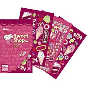 Amazon.com: Sticker Book 9-1/2"X6"-Sweet Shop - 254 Stickers: Arts ...