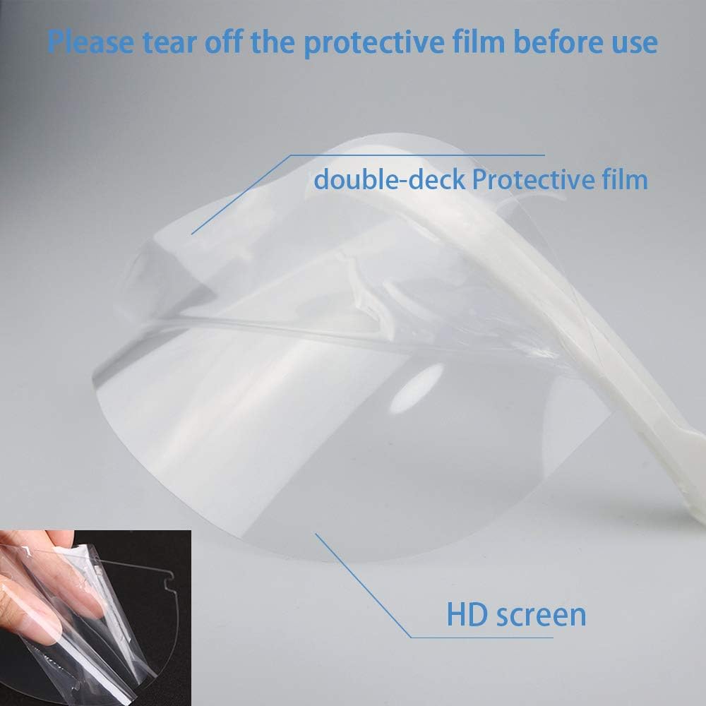 10 Packs Mouth Shield, Transparent Half Face Screen Visor, Clear ...