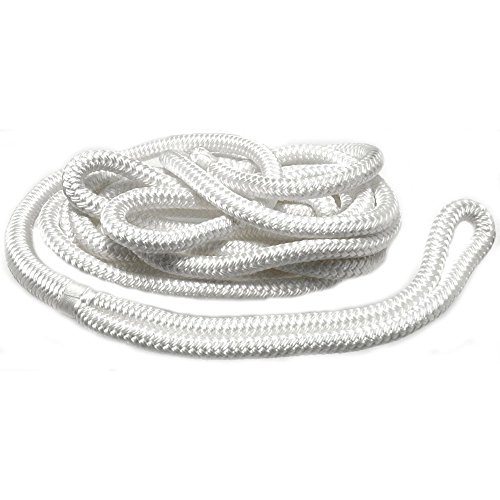 3/8" x 20 Feet Double Braided Nylon Docking Rope for Boats, Cargo ...