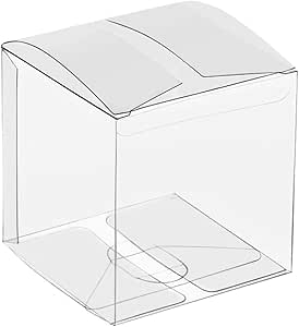 Amazon.com: 25/50/100 Packs Clear Gift Boxes, Clear PVC Plastic Boxes ...
