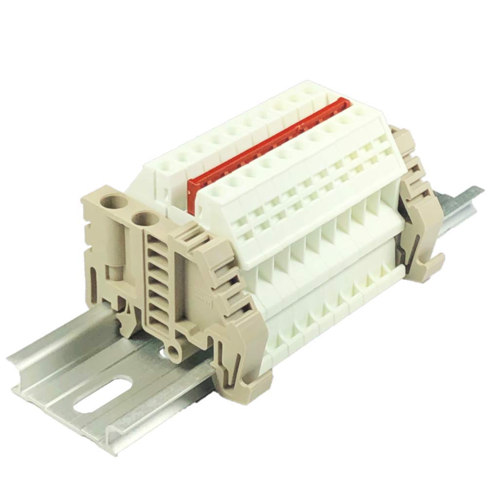 Dinkle Power Distribution DK2.5N-WE 10 Gang Box Connector DIN Rail ...