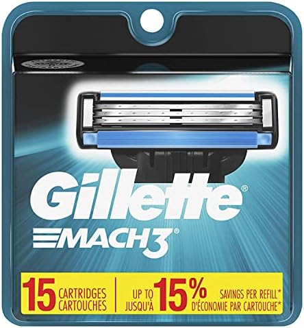 Gillette Mach3 Men's Razor Blades, 15 Blade Refills price in Saudi ...