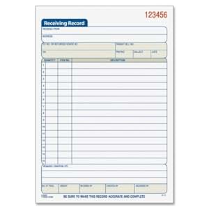 Amazon.com : Adams DC5089 Receiving Record Book, Carbonless, 2-Part, 5 ...