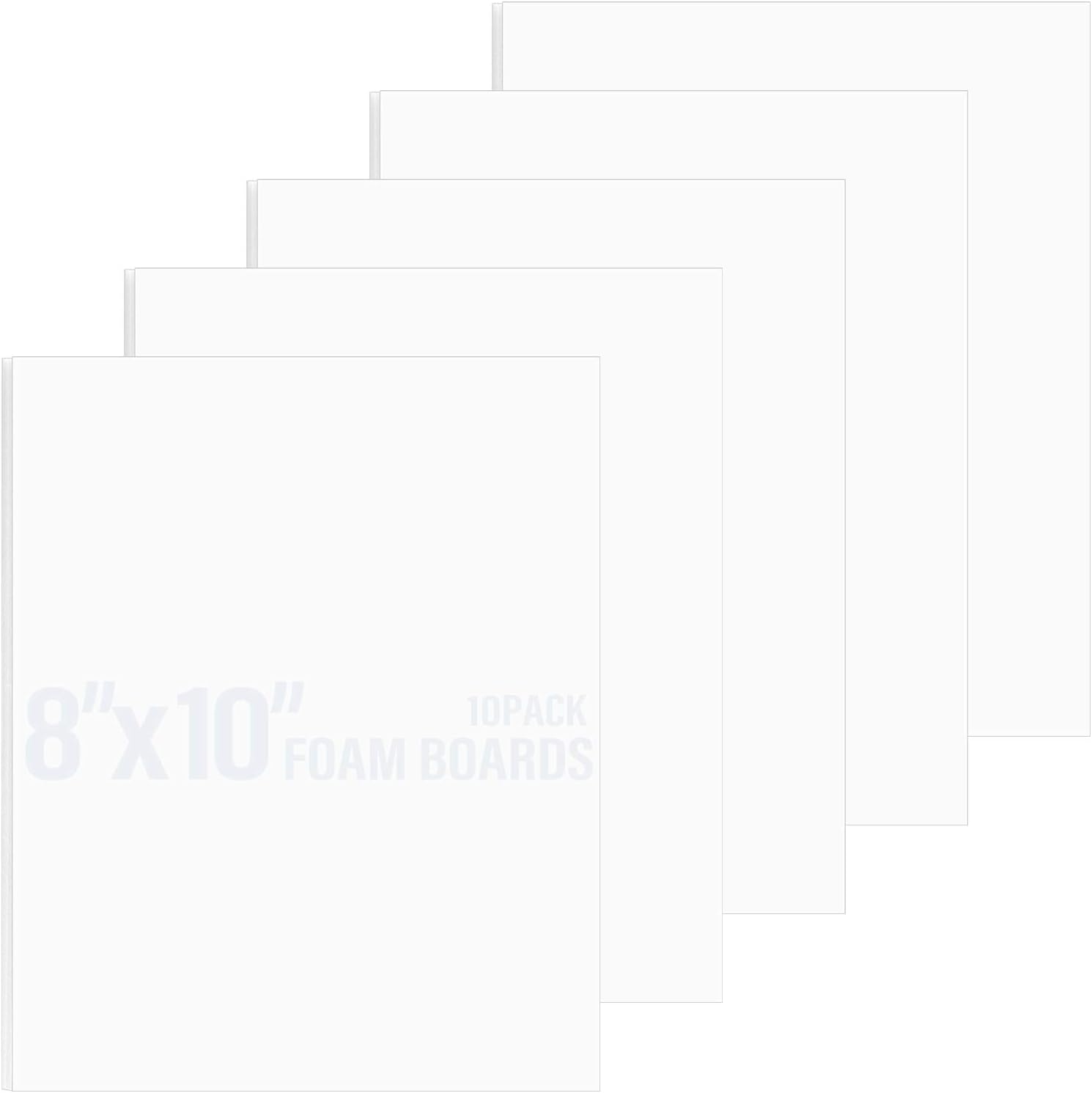 Amazon.com : Golden State Art, Pack of 10, 1/8" Thick, 8x10 White Foam ...