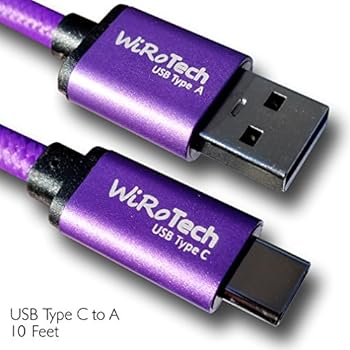 Amazon.com: USB C Cable, WiRoTech Purple USB-C to USB-A Fast Charging ...