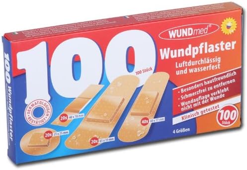 Wundmed Reise Pflaster Set 100 Stück wasserfest Wundpflaster 0055 ...