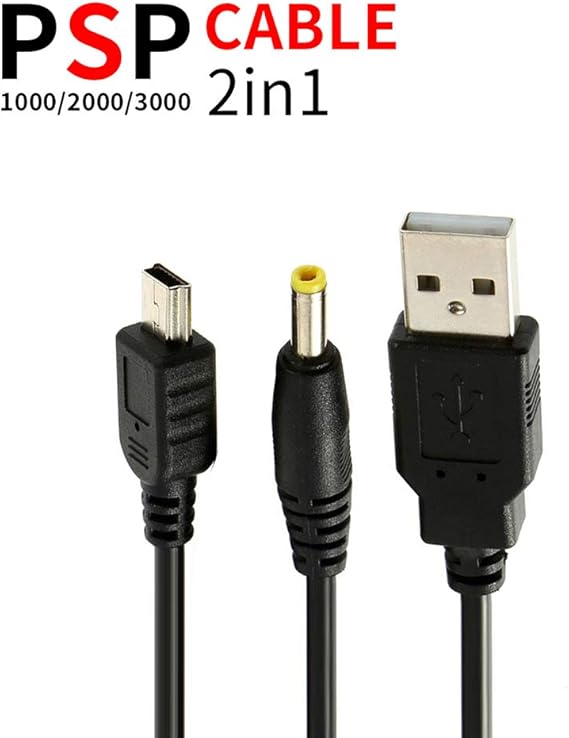 iafer Data & Power USB Cable Compatible with Sony PSP 1000, 2000, 3000 ...