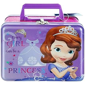 Amazon.com: Disney Princess Sofia the First Metal Tin Lunch Box Storage ...