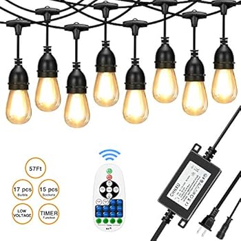 Ashialight 12 Volt Outdoor String Lights with Transformer - Low Voltage ...