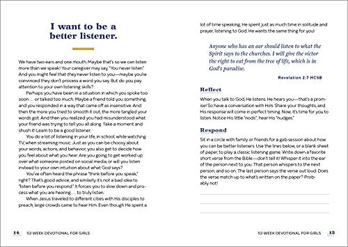 52-Week Devotional for Girls: Prayers for Growth and Inspiration ...