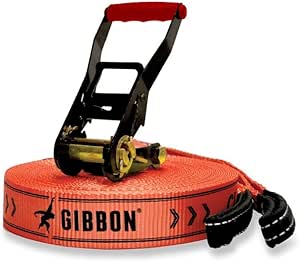 Amazon.com : GIBBON Slacklines Classicline Red Edition XL 82-Feet ...