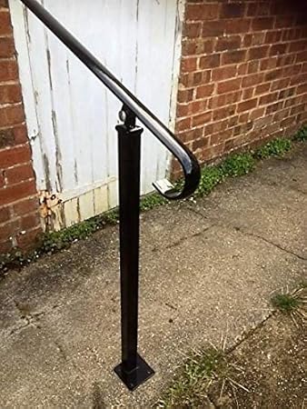 Wrought Iron Style Exterior Handrail/Garden Railing with One Bolt Down ...