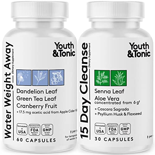 Youth & Tonic Water & Waste Away Pills for Belly Bloating and Swelling ...